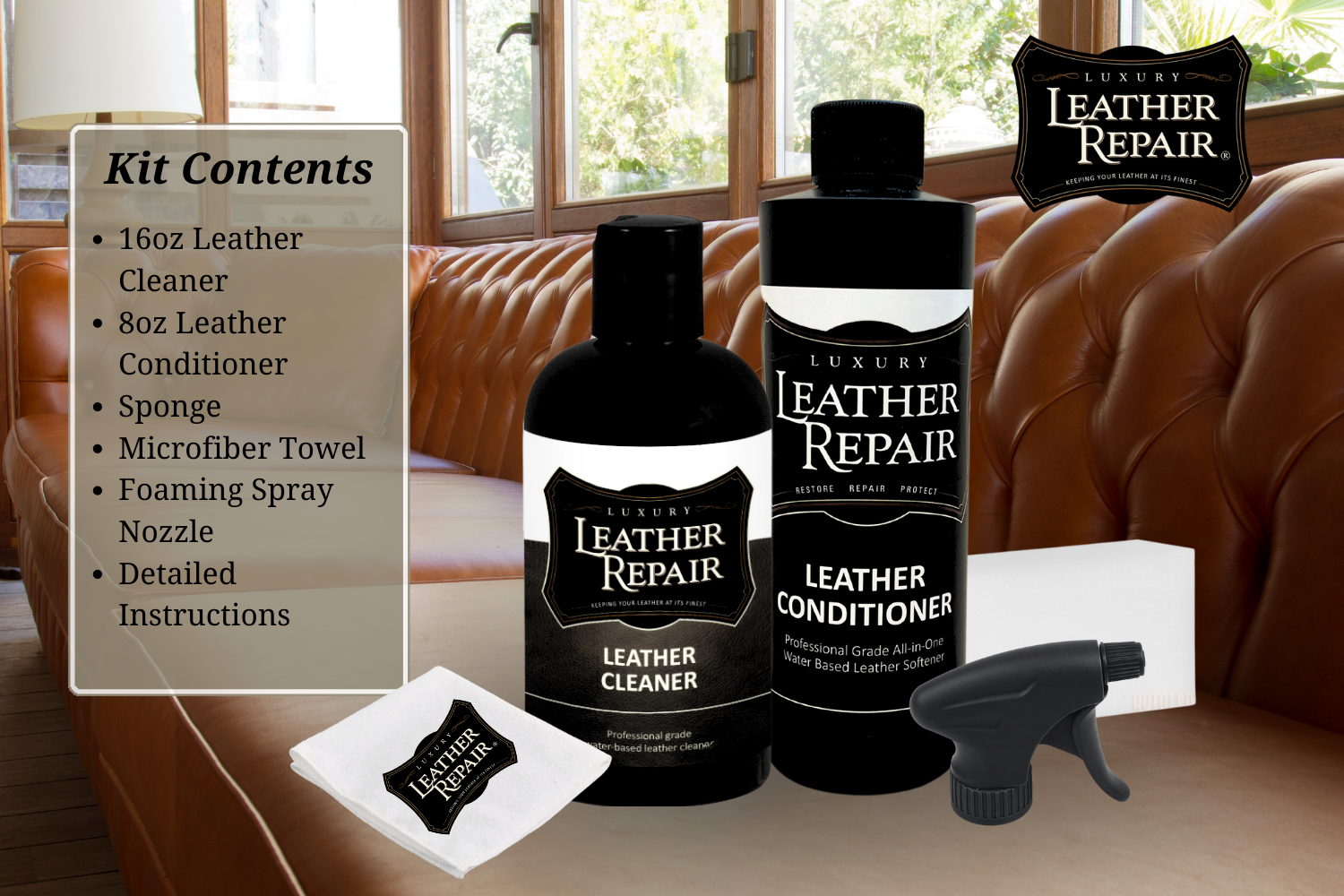 Leather Cleaning and Conditioning Care Kit – Auto Leather Dye