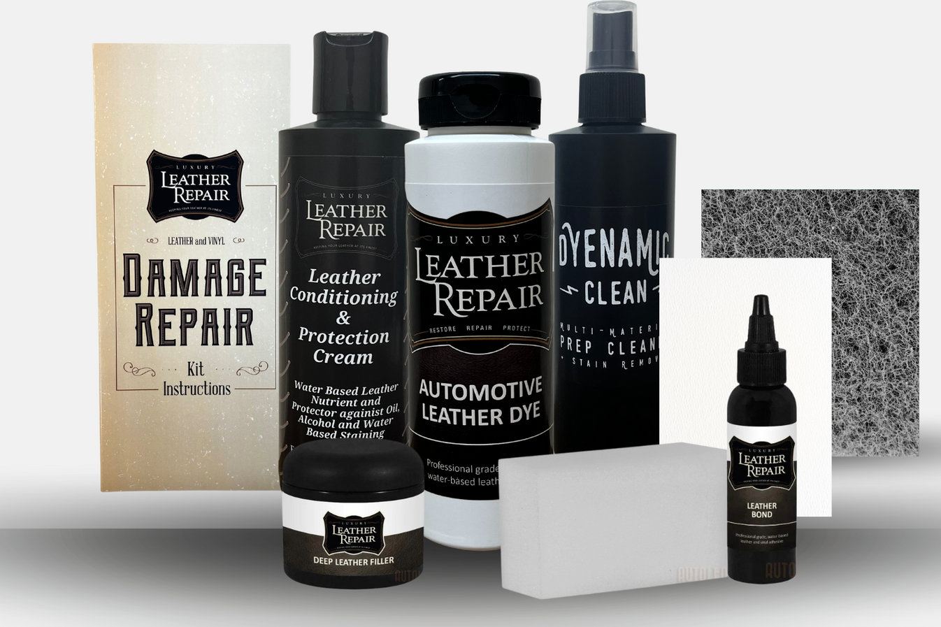 Automotive Leather & Vinyl Damage Repair Kit – Auto Leather Dye